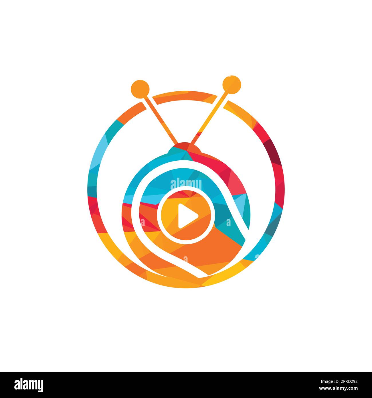 Tennis TV vector logo design template. Tennis ball and play button icon ...