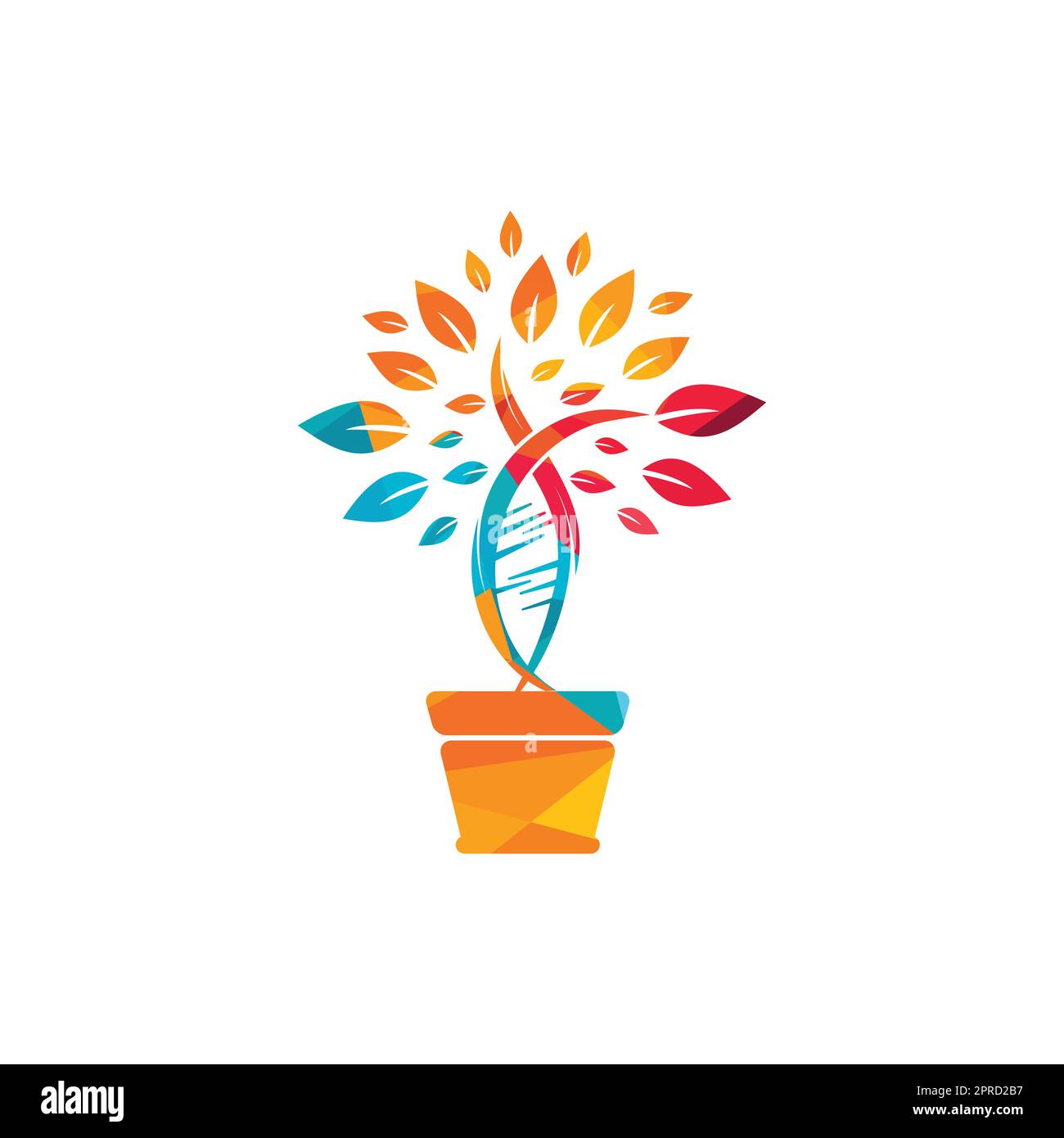 DNA plant vector logo design. Organic DNA vector logo design concept ...