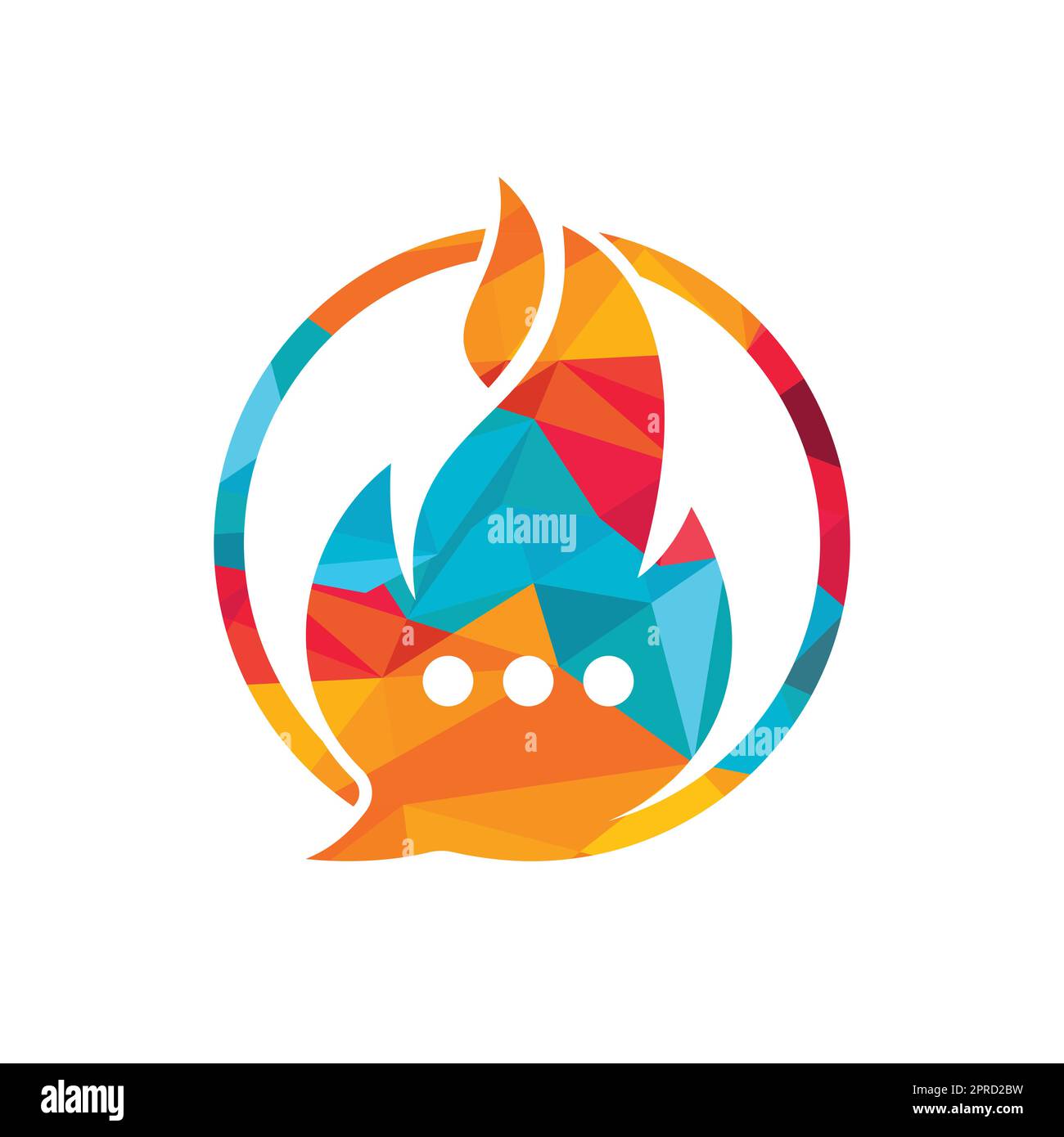 Hot talk vector logo design. Fire chat icon logo design concept Stock ...