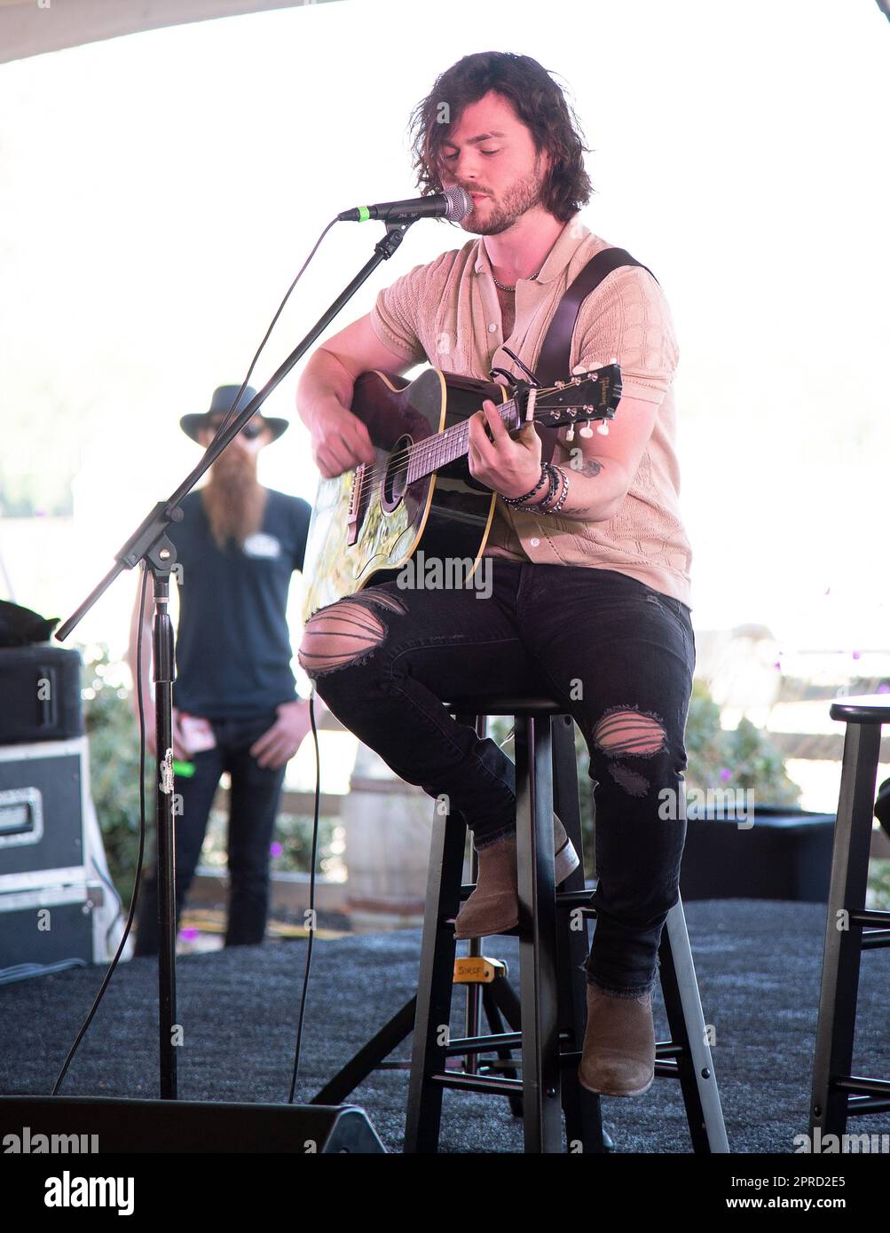 St. Helena, USA. 25th Apr, 2023. Chase McDaniel performs during Day 1 ...