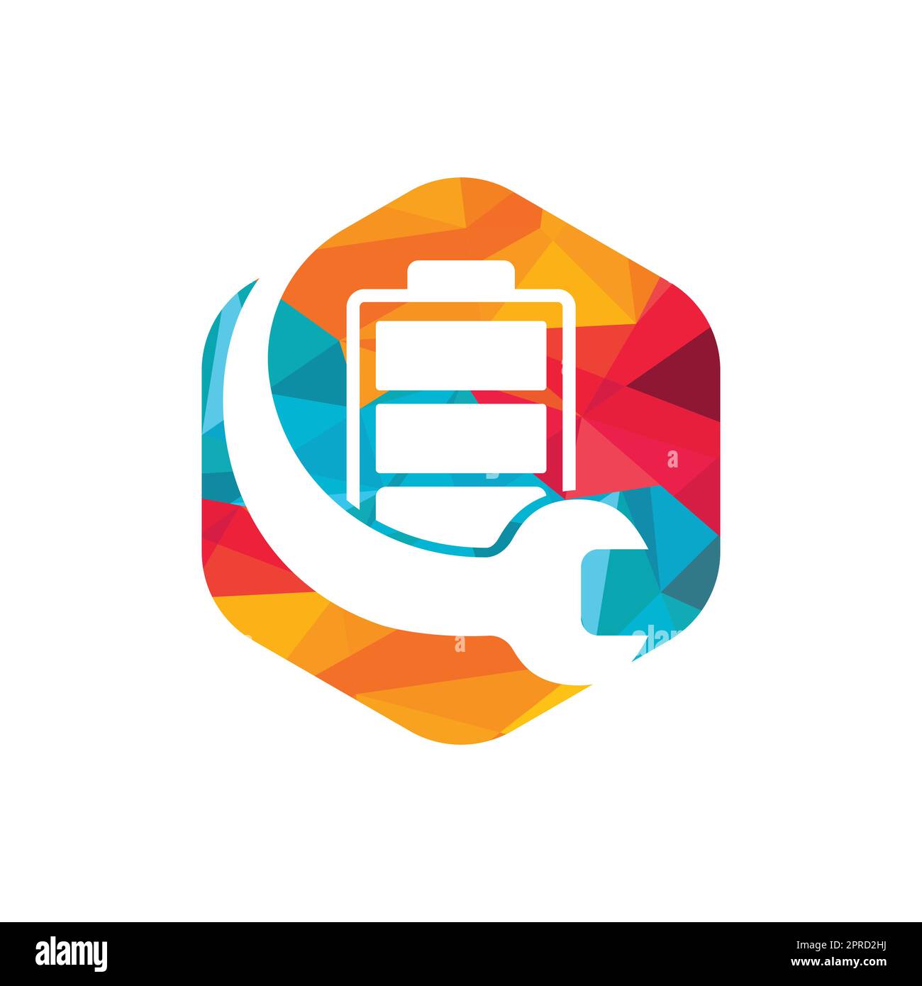 Battery service vector logo design template. Battery and wrench icon ...