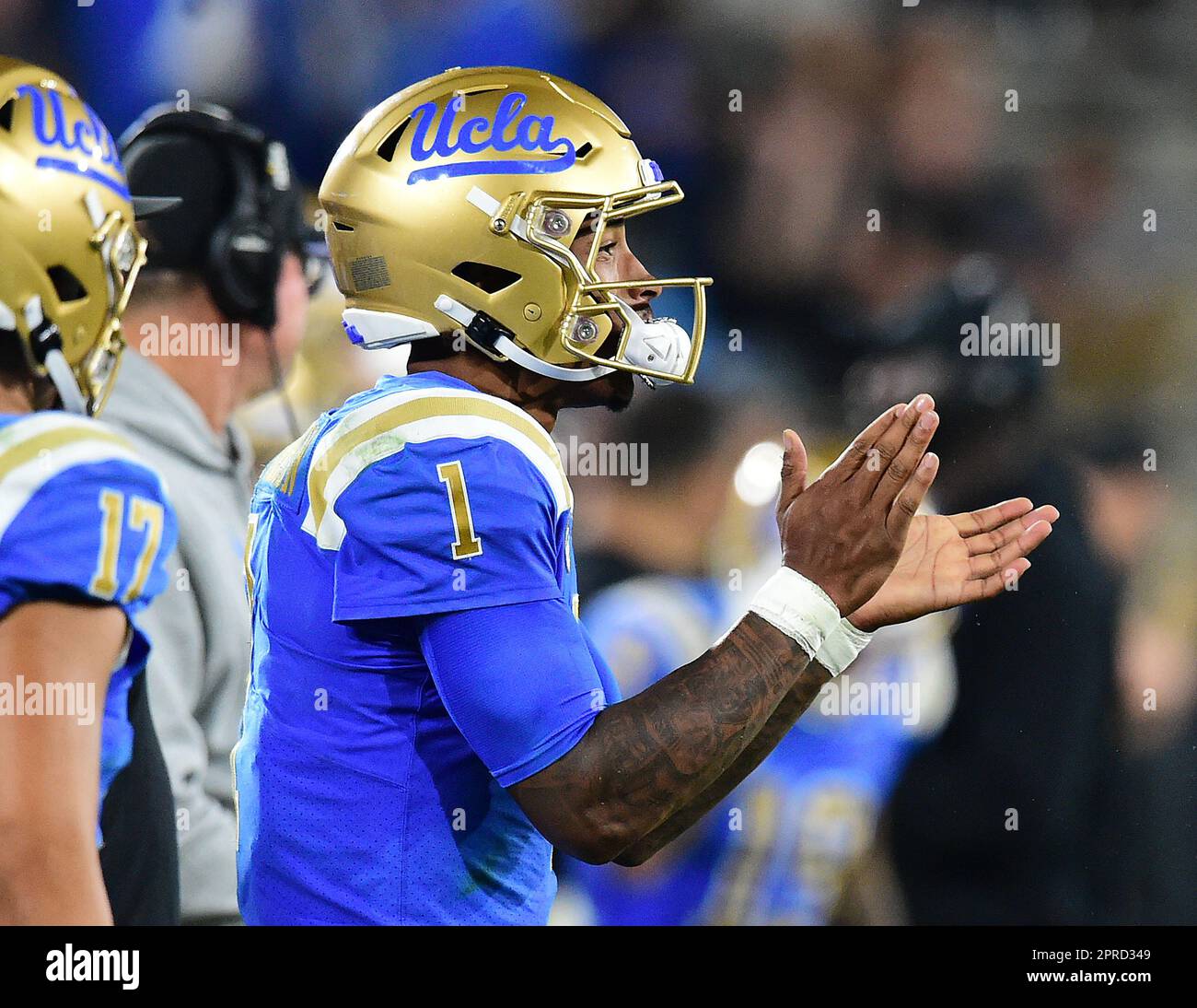 (FILE PHOTOS).former UCLA Bruins quarterback (1) Dorian Thompson ...