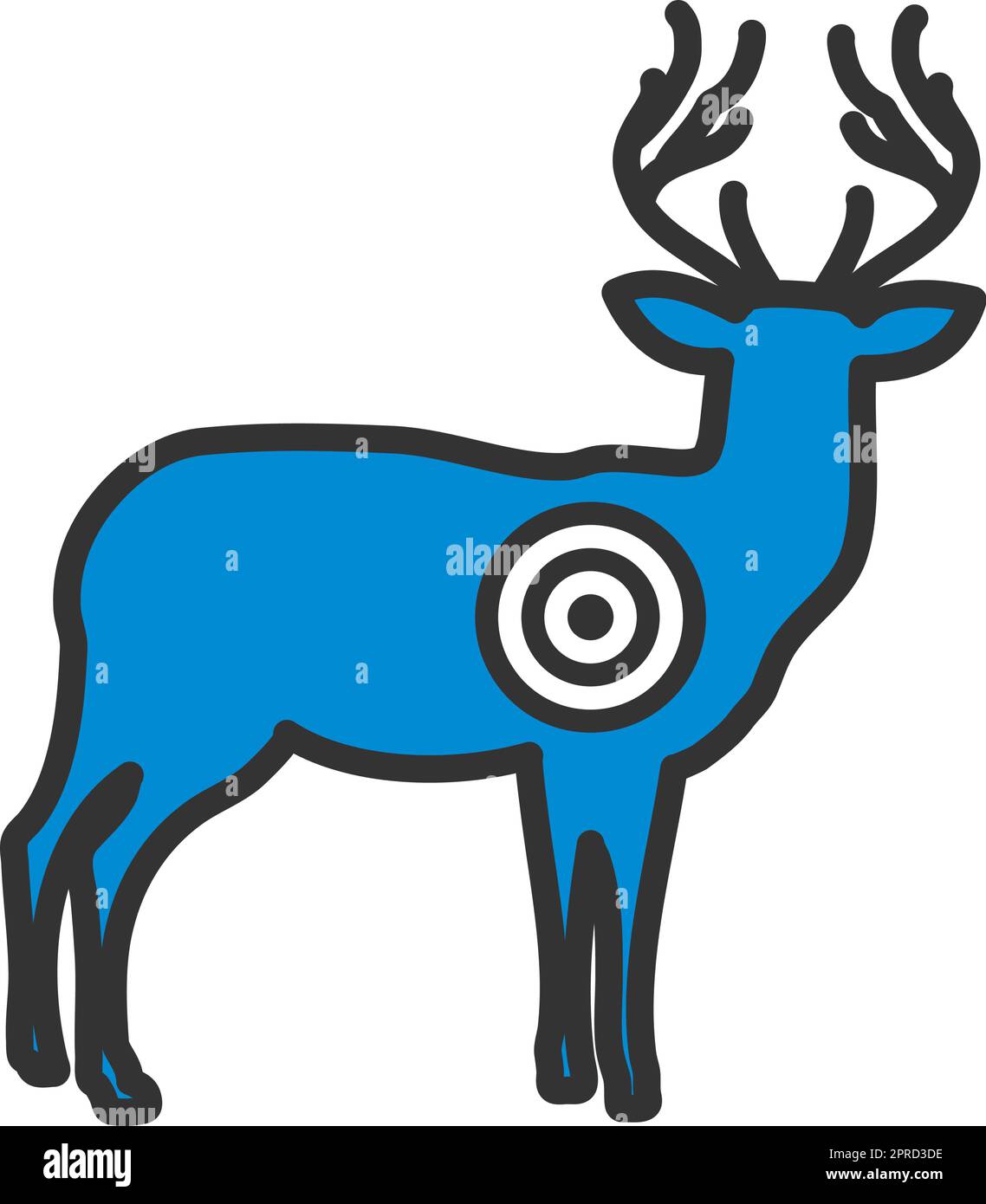 Icon Of Deer Silhouette With Target Stock Vector Image & Art - Alamy