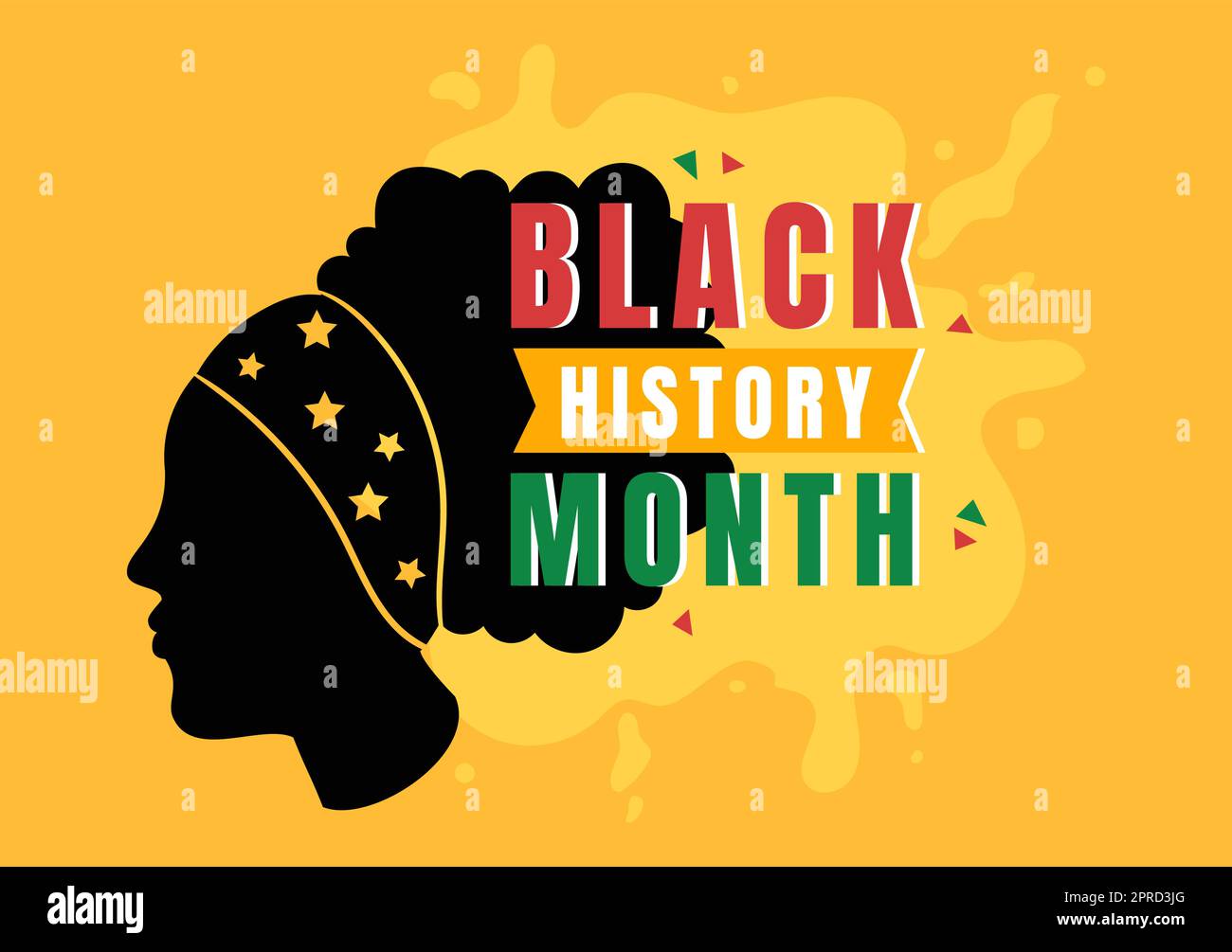 Black History Month Template Hand Drawn Cartoon Flat Background ...