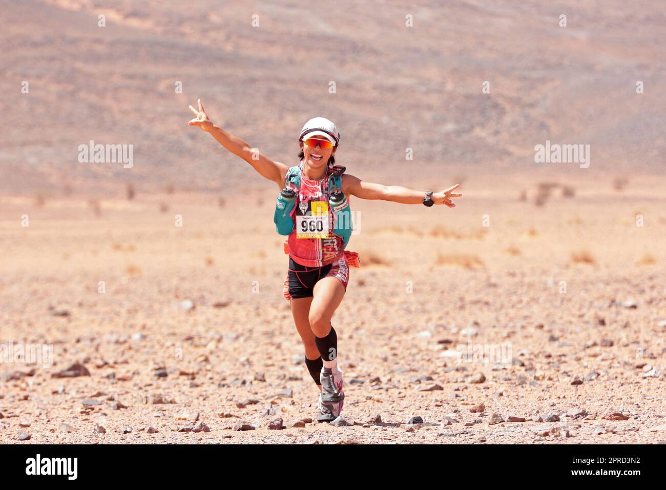 Morocco, Sahara Desert. 26th Apr, 2023. Marathon des Sables Day 4 ...