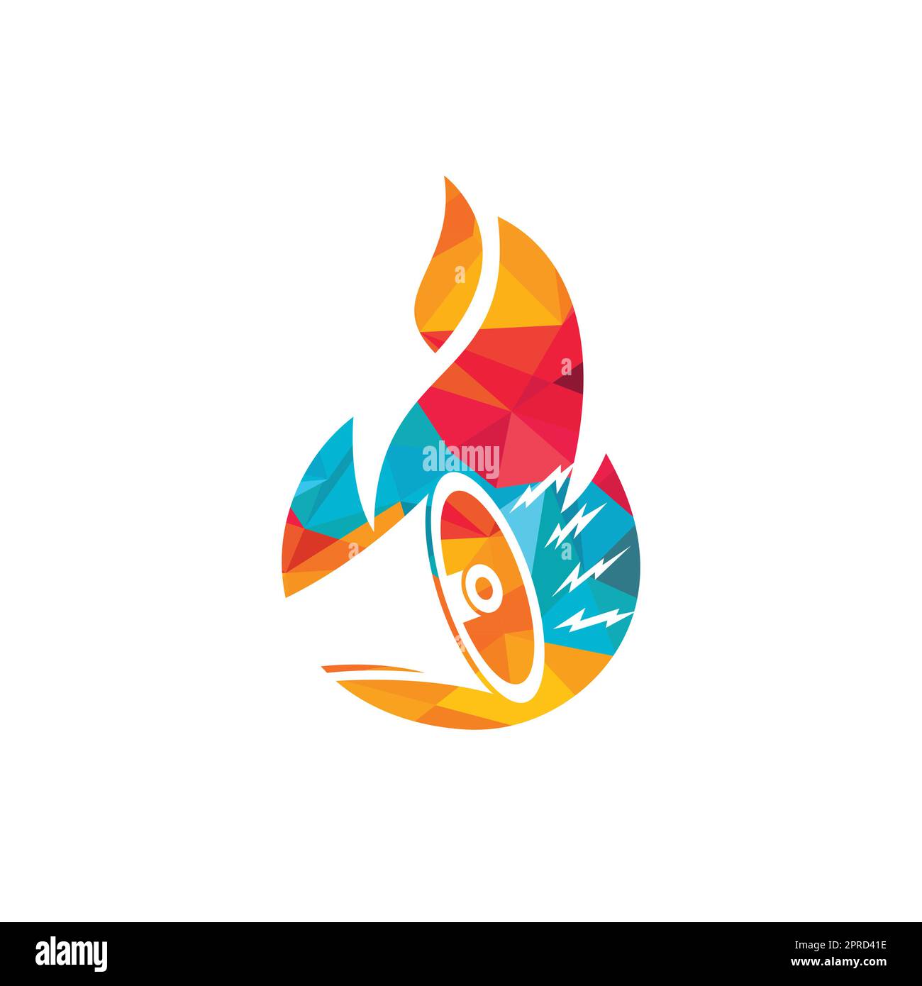 Megaphone fire vector logo design template. Marketing, revolution and ...