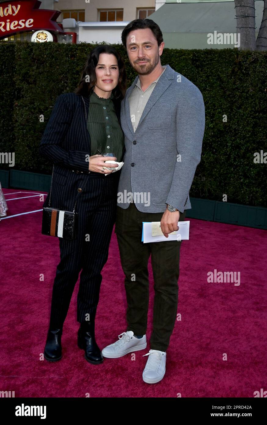 Westwood, USA. 26th Apr, 2023. Neve Campbell and JJ Feild arriving at ...