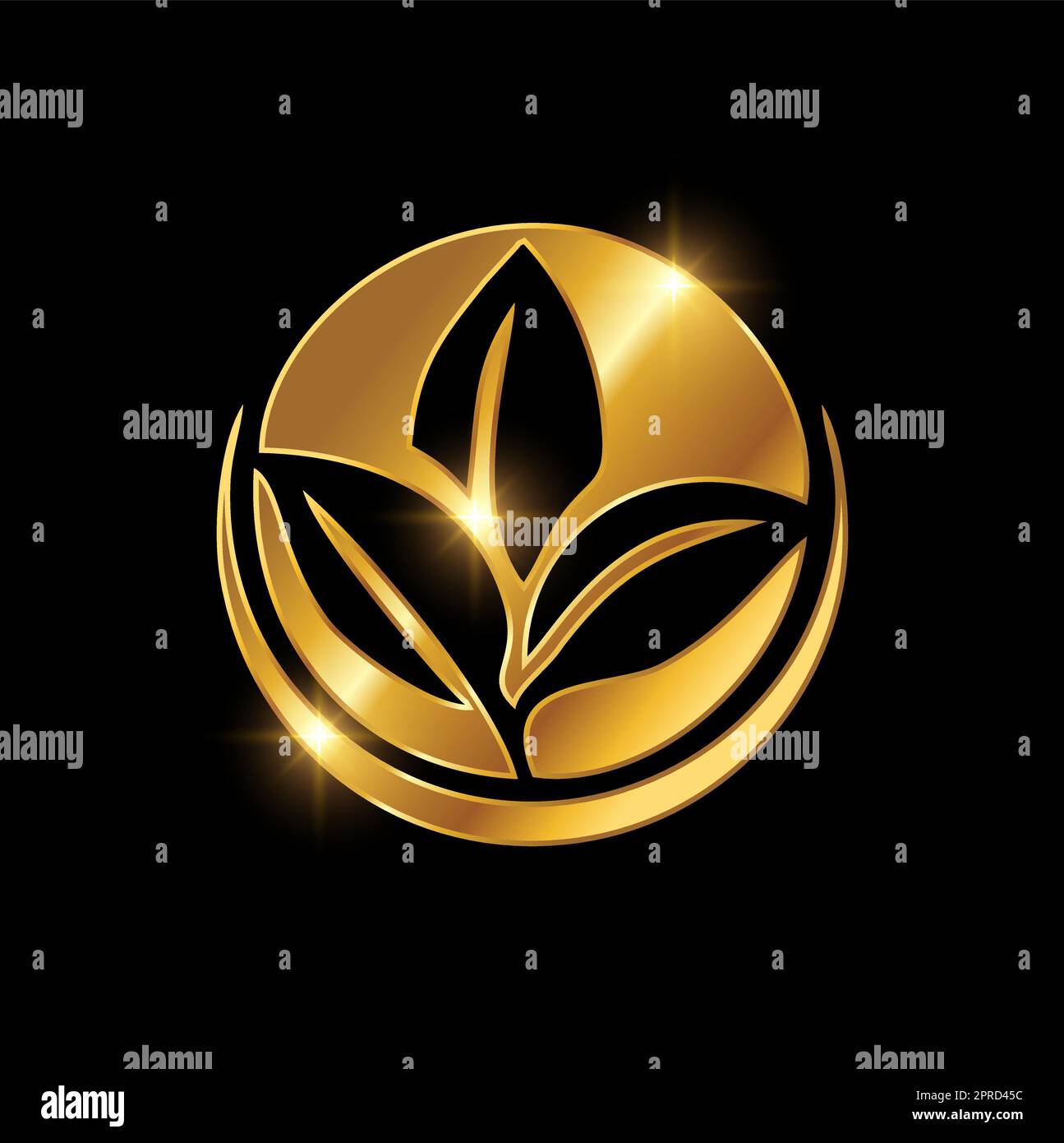 Golden Circle Leaf Nature Ecology Logo Stock Vector Image & Art - Alamy