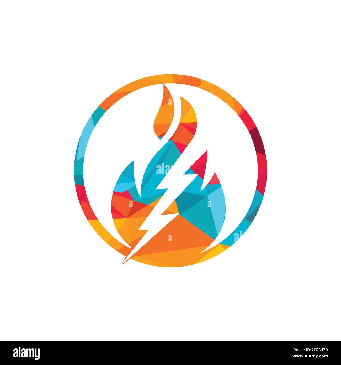 Lightning fire vector logo design template. Fire energy and voltage ...