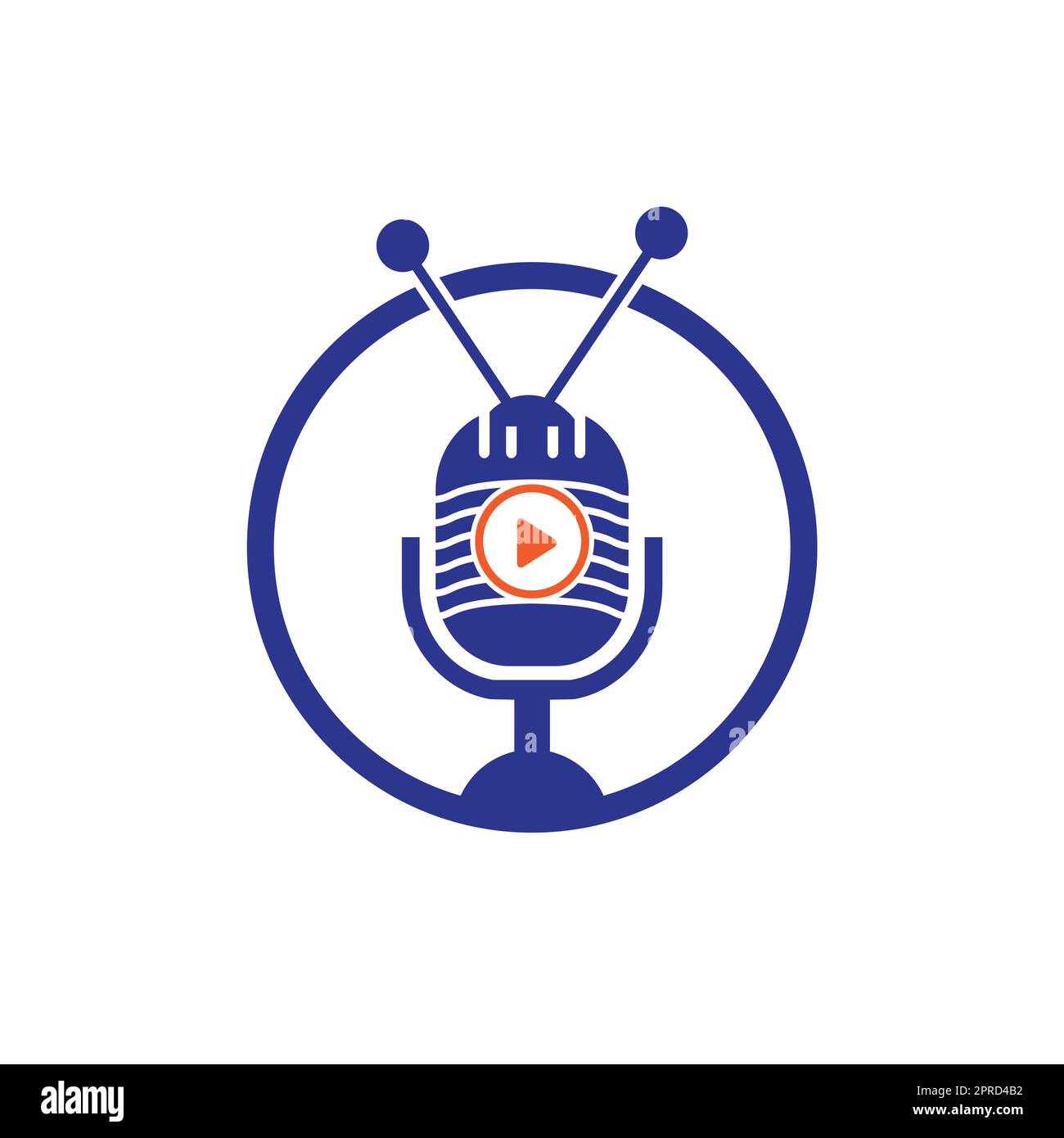 TV podcast vector logo design. Podcast mic and tv icon design Stock ...