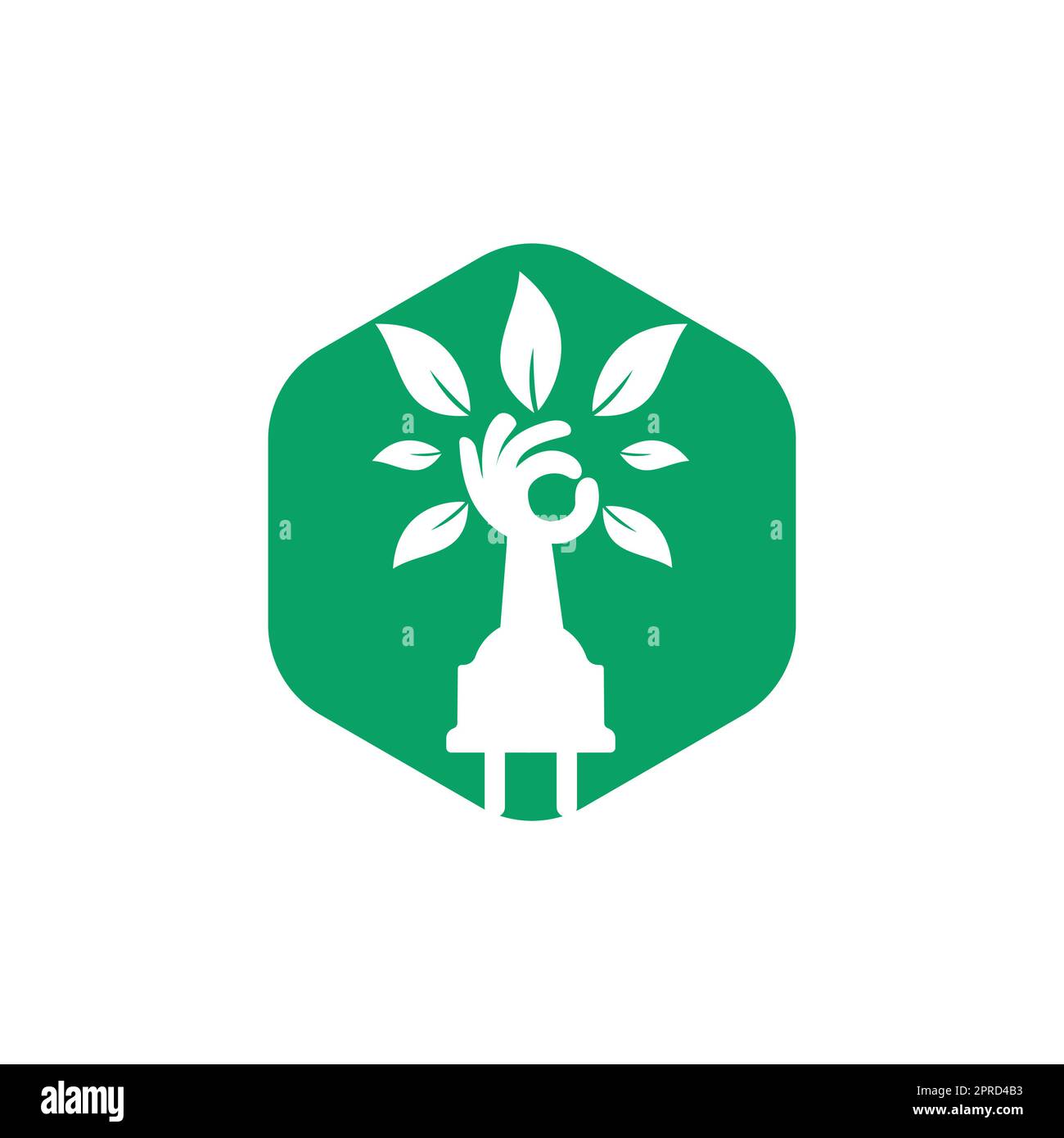 Electric cord and hand tree vector logo design Stock Vector Image & Art ...