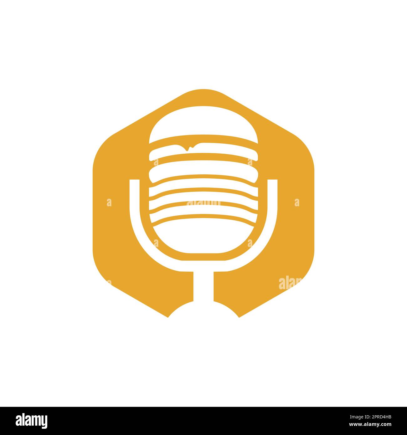 Food podcast vector logo design. Burger with mic icon design Stock ...