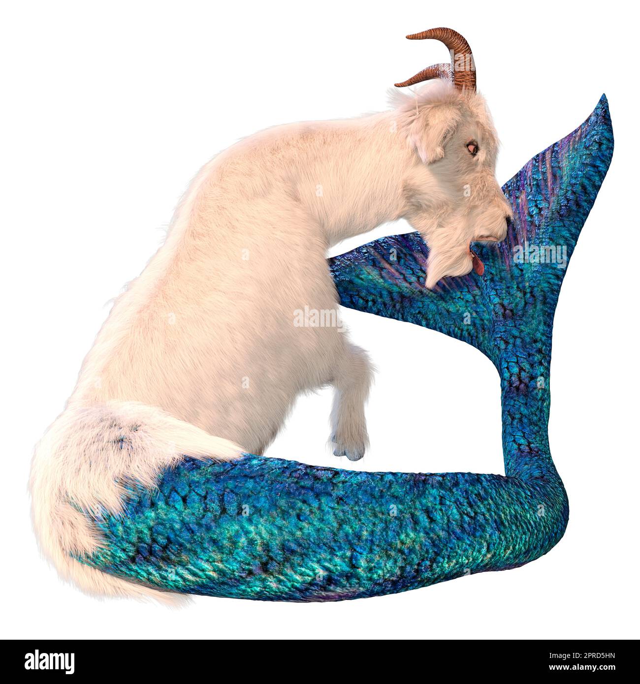 3D rendering of a capricorn, the sea goat star isolated on white ...