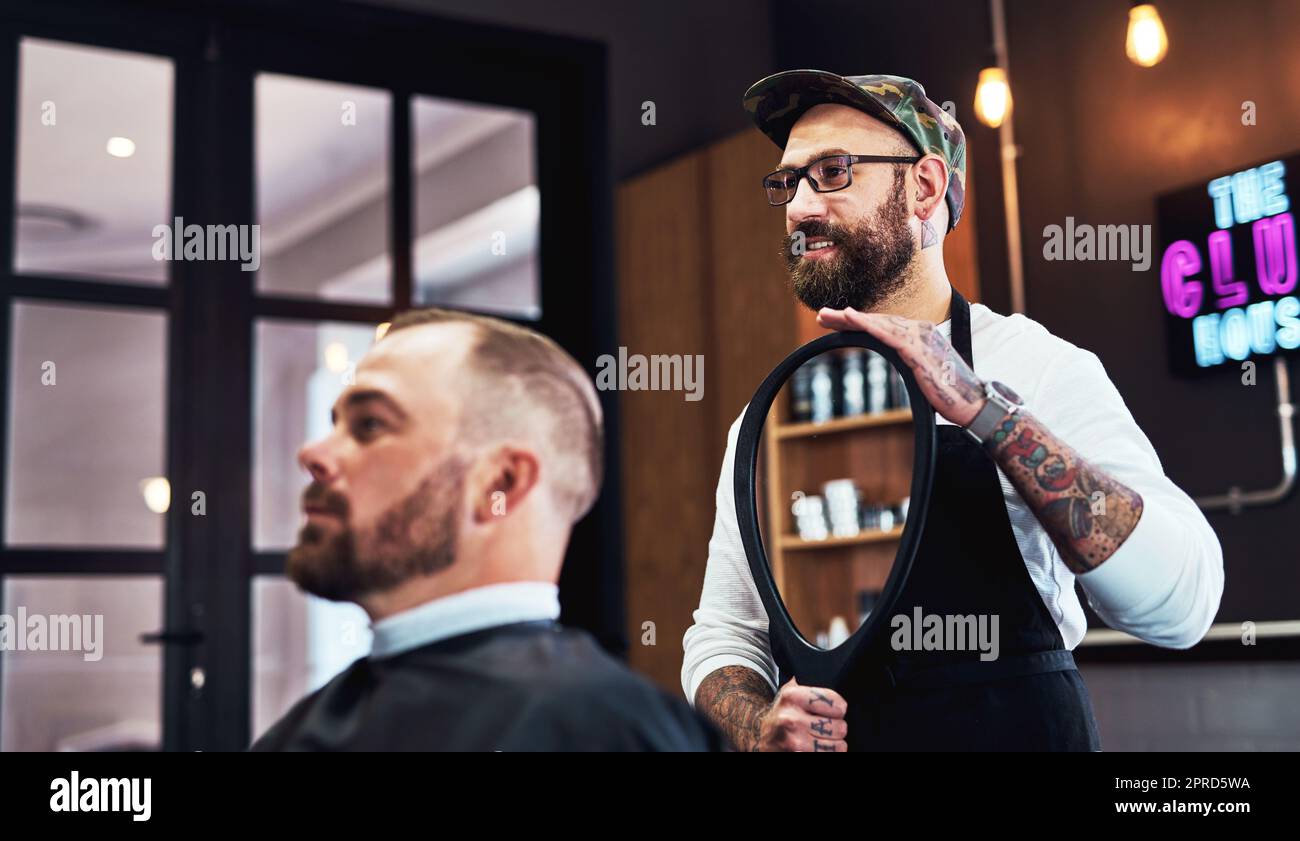 Inside interior man getting haircut hi-res stock photography and images ...