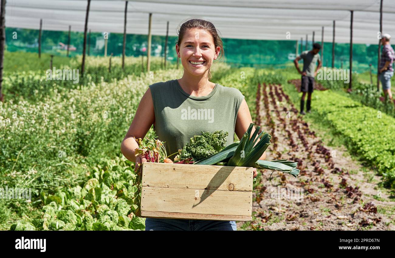 Mother nature spoils those who treat her well. Portrait of an ...