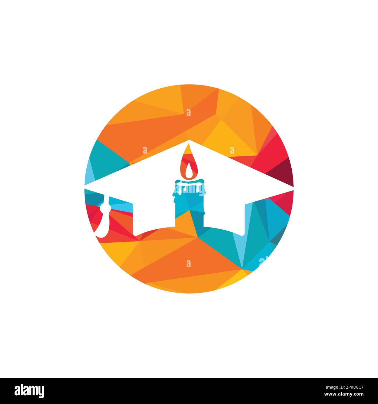 Educational and institutional logo design concept. Graduation cap with ...