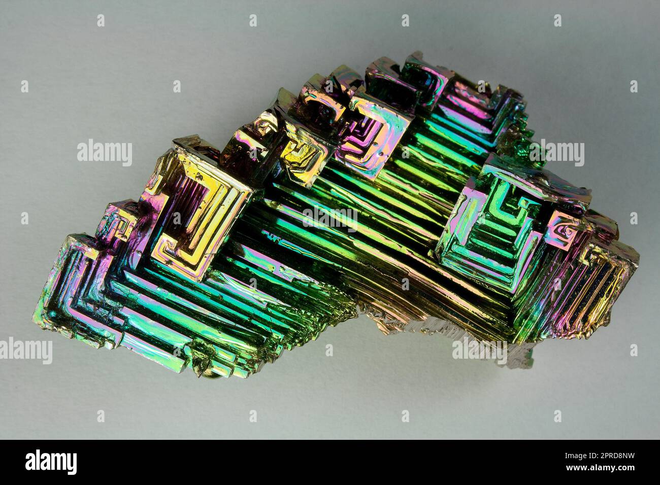 Crystalline Bismuth Metal - Iridescent Colors Stock Photo - Alamy