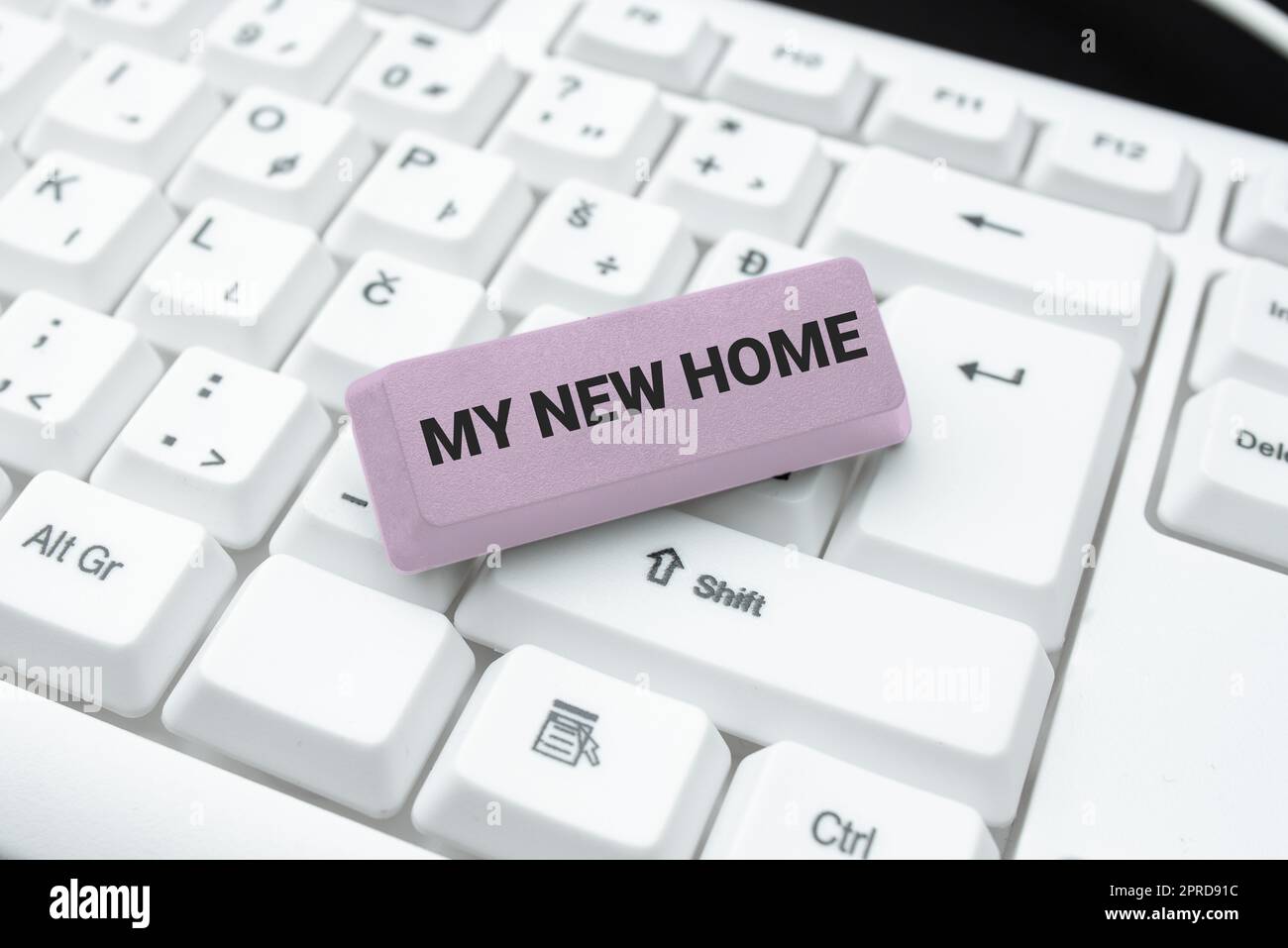 Conceptual caption My New Home. Word Written on Relocation moving to ...