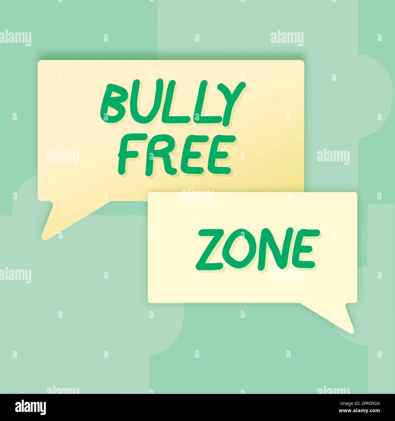 Handwriting text Bully Free Zone, Internet Concept Be respectful to ...
