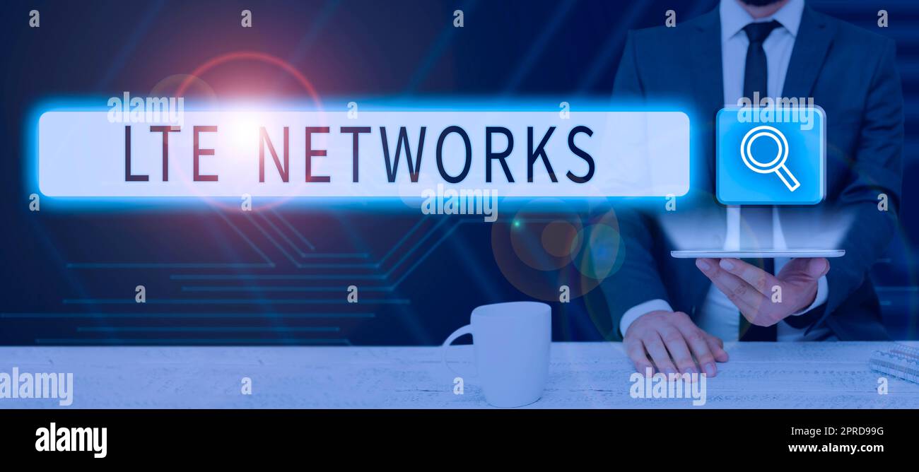 Writing Displaying Text Lte Networks Concept Meaning Fastest Network Connection Available For