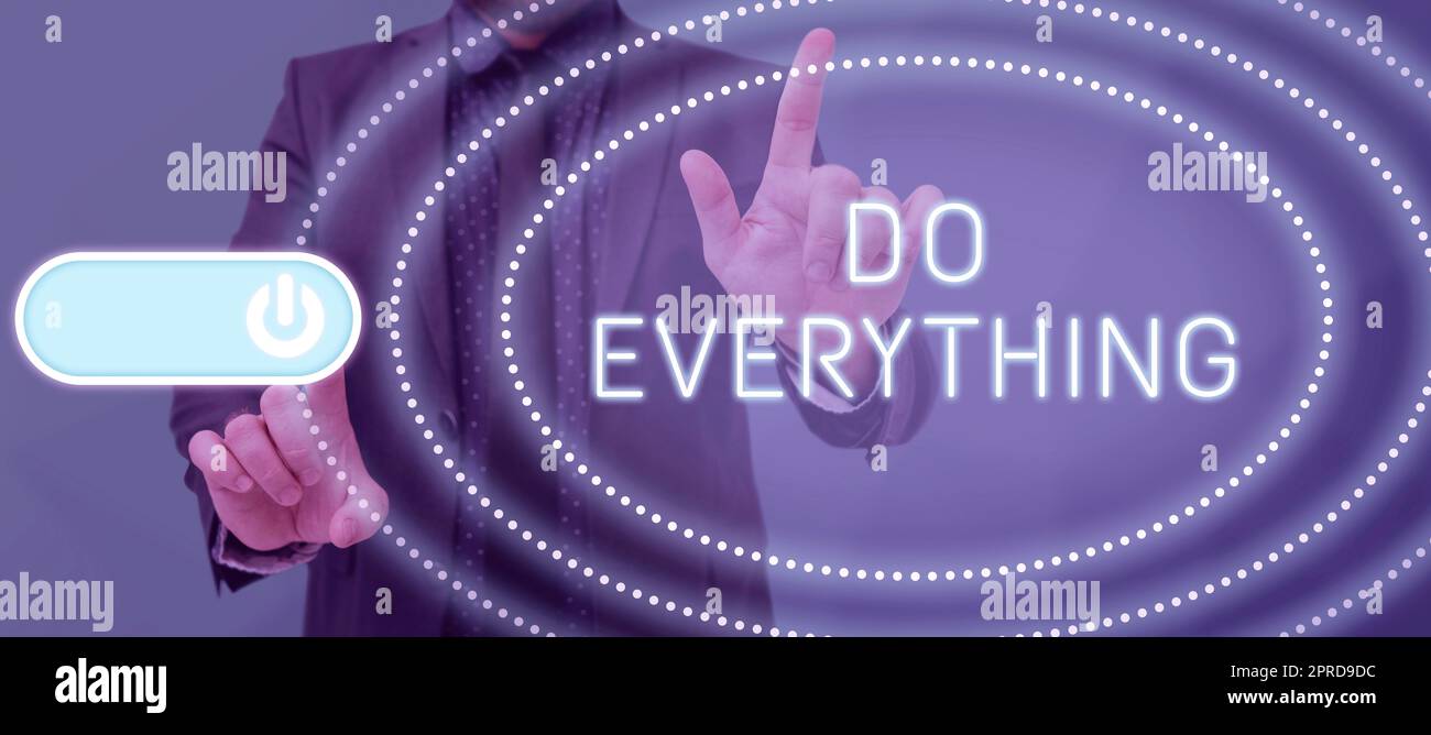 Text caption presenting Do Everything. Word for Jack of All Trades Self ...