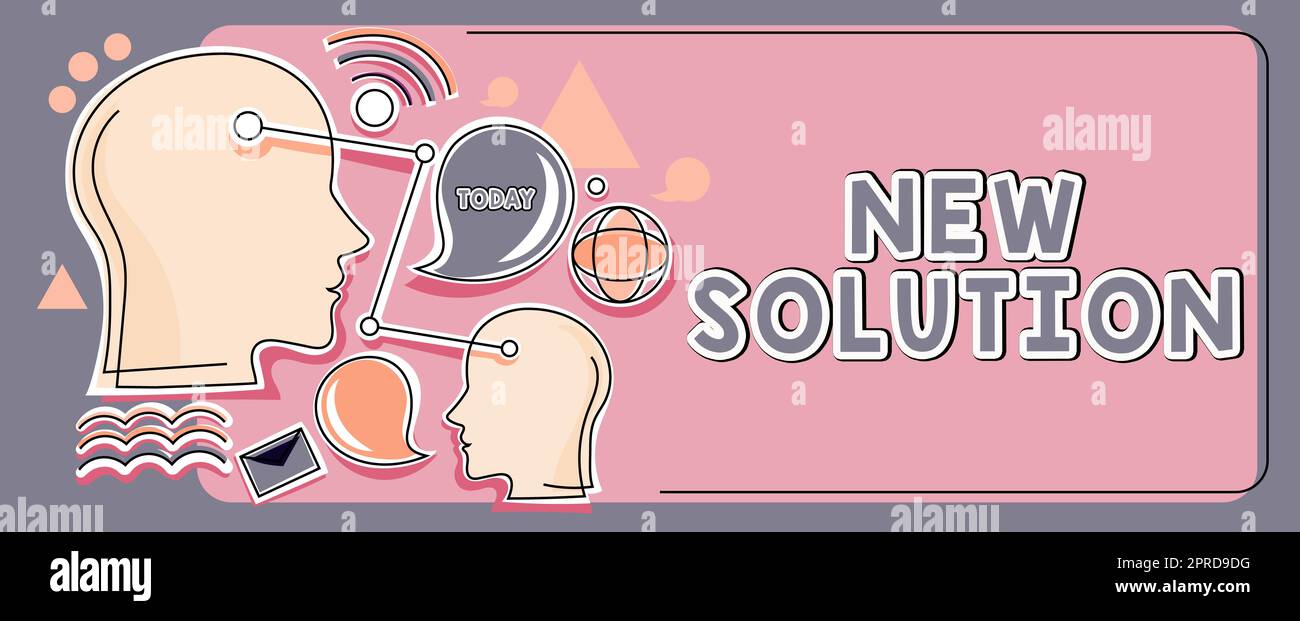 Conceptual caption New Solution, Business concept Modern Innovation ...