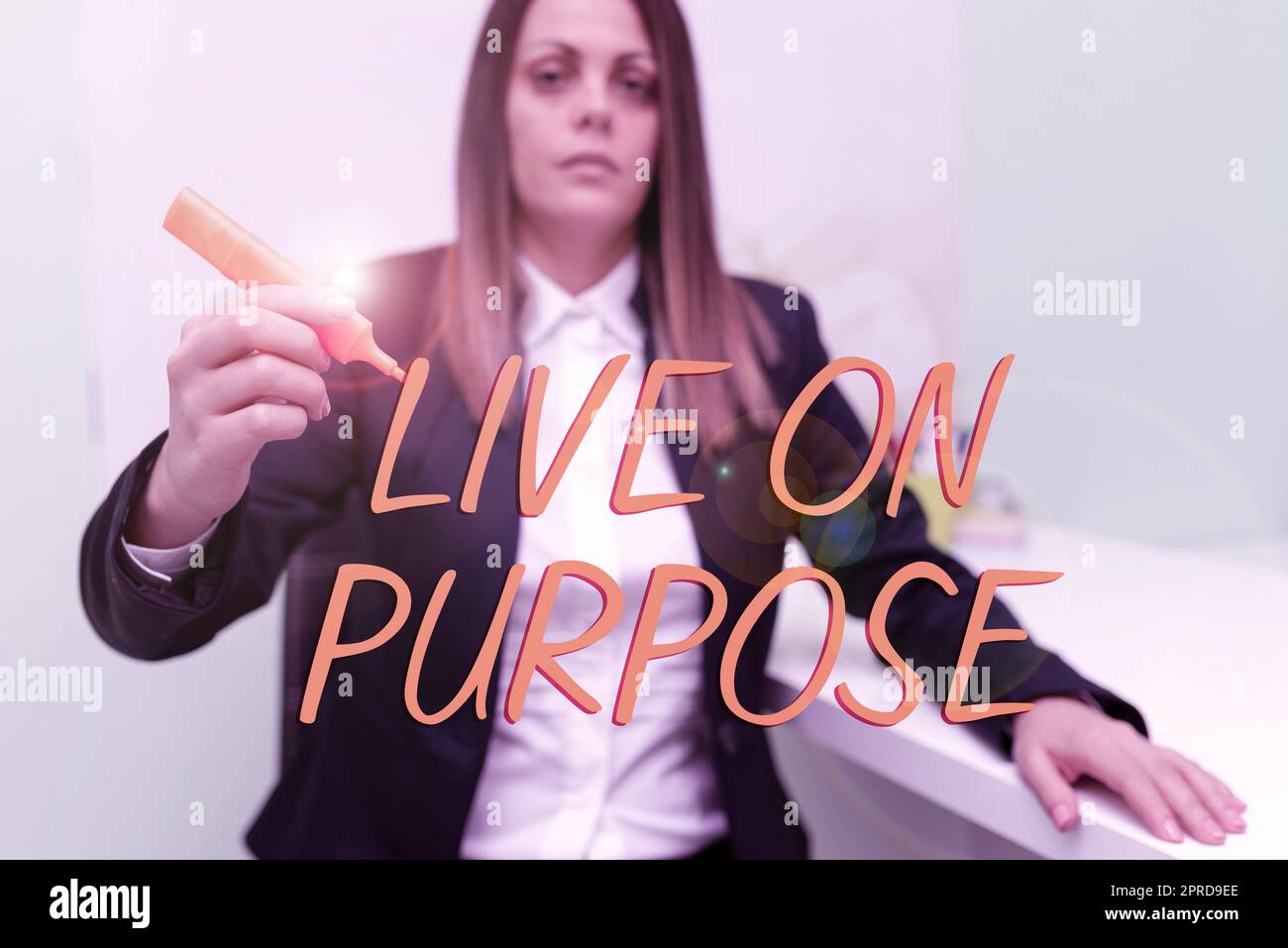 Text sign showing Live On Purpose. Concept meaning Have a goal mission ...