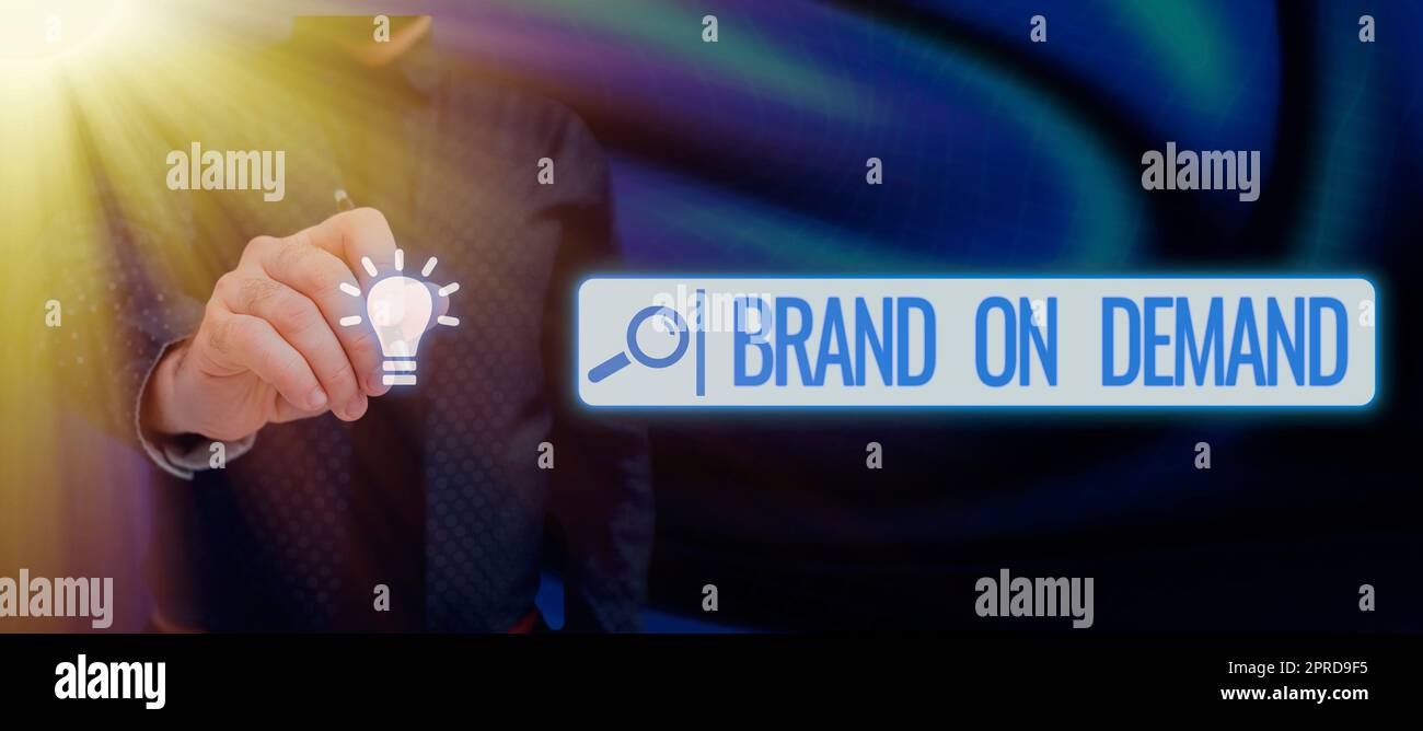 Handwriting text Brand On Demand. Word for Intelligence needed Smart ...