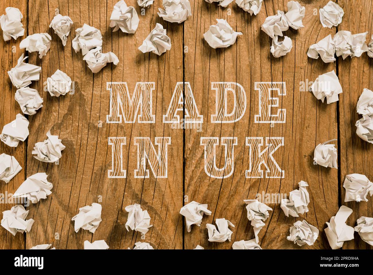 Sign displaying Made In Uk. Conceptual photo Something manufactured in ...