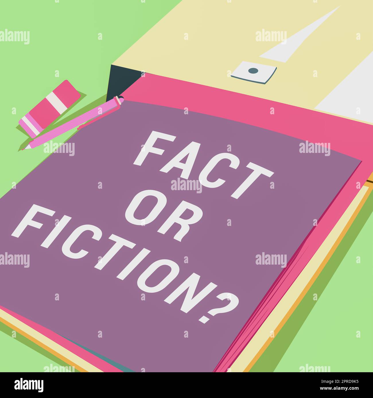 Conceptual caption Fact Or Fiction, Internet Concept Is it true or is ...