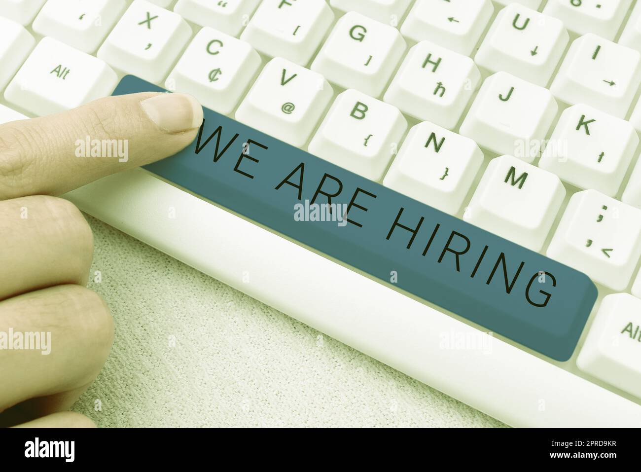 Hand writing sign We Are Hiring. Word Written on Workforce Wanted HR ...