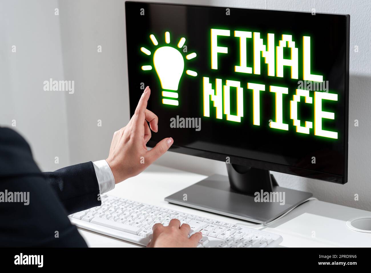 Conceptual caption Final Notice. Business concept Formal Declaration or ...