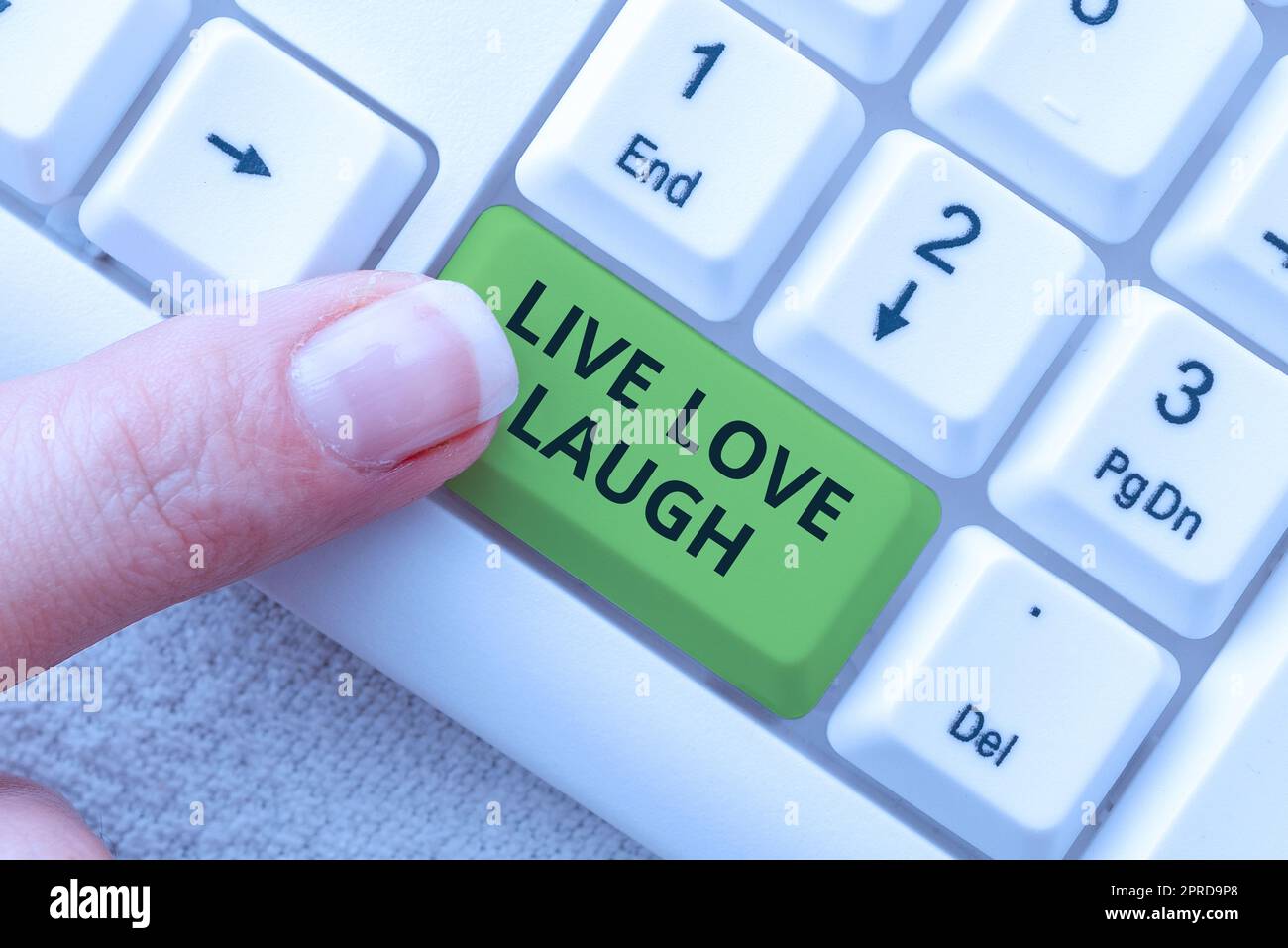 Conceptual caption Live Love Laugh. Business showcase Be inspired ...