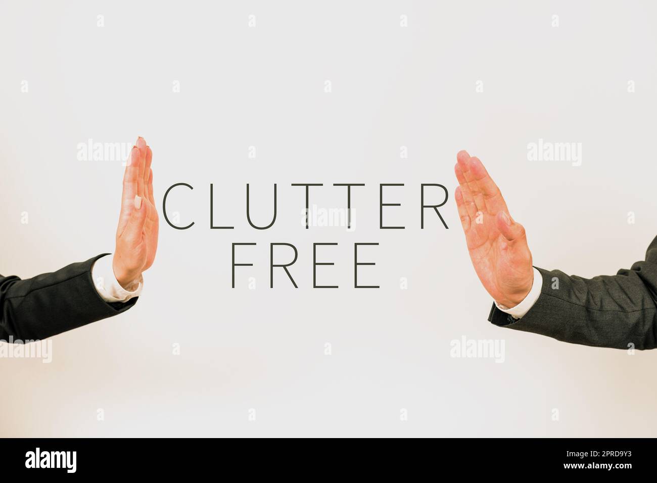 Text showing inspiration Clutter Free. Business concept Well organized ...