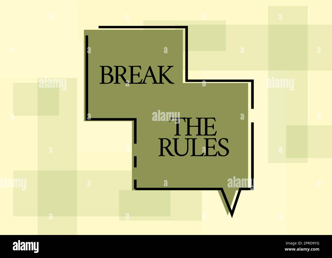 Conceptual display Break The Rules, Business idea Make changes do ...