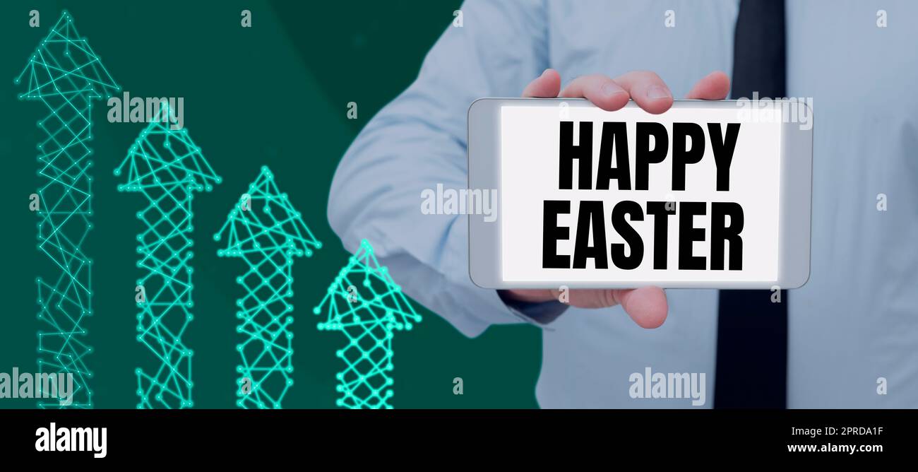 Conceptual display Happy Easter. Internet Concept Christian feast ...