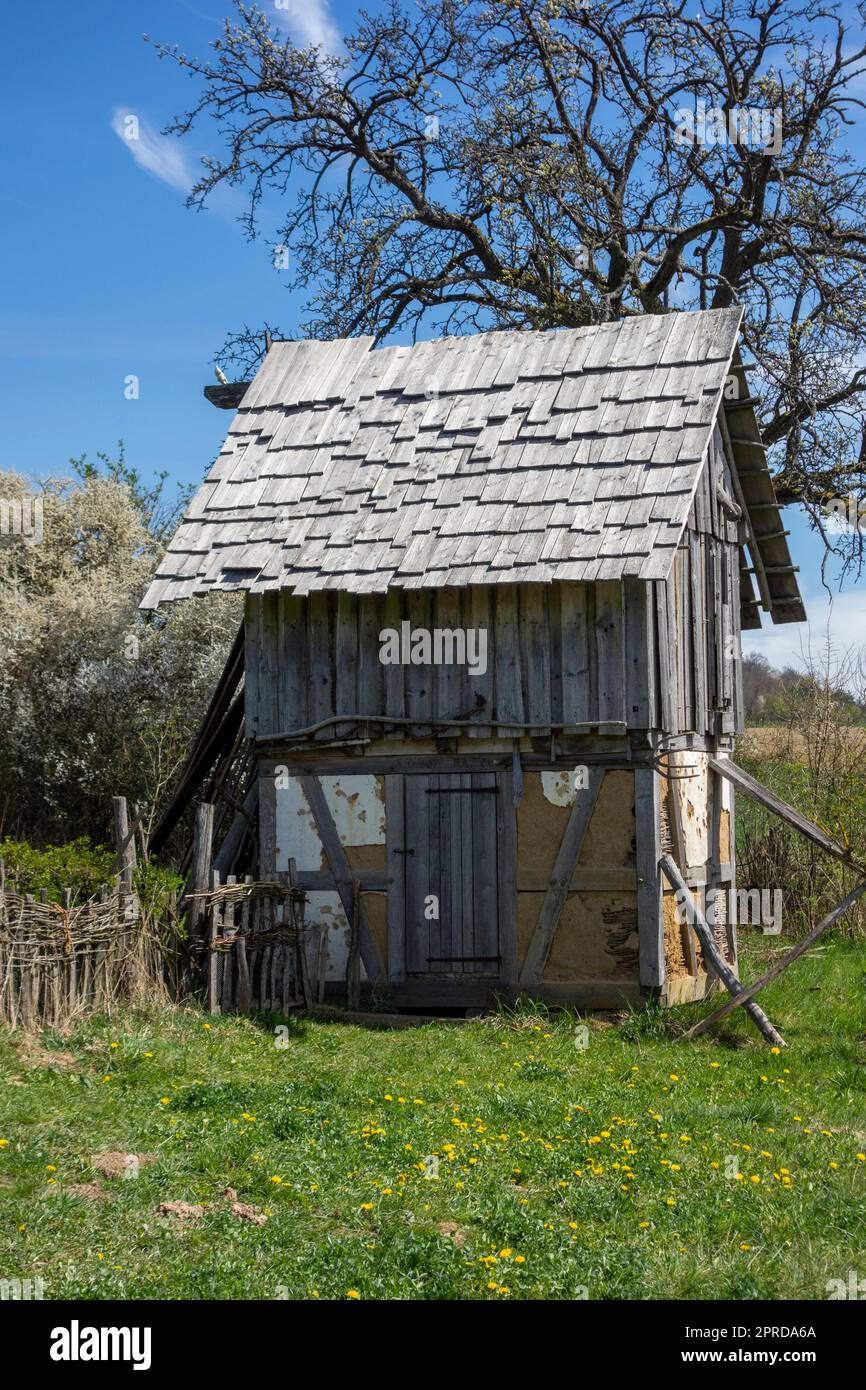 Rustic medieval hut Stock Photo - Alamy