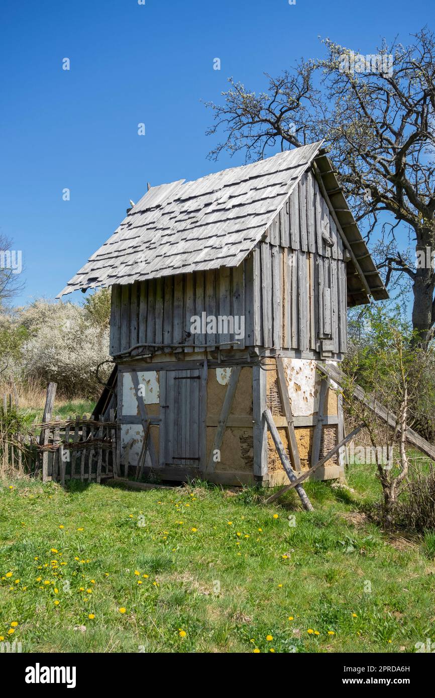 Rustic medieval hut Stock Photo - Alamy