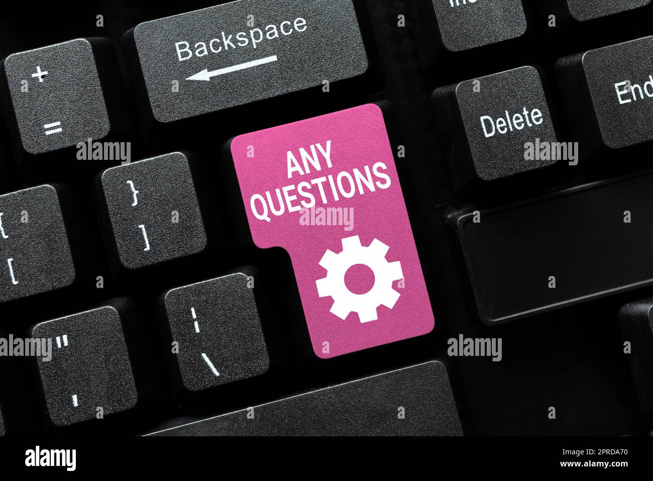 Inspiration showing sign Any Questions. Business showcase Clueless ...