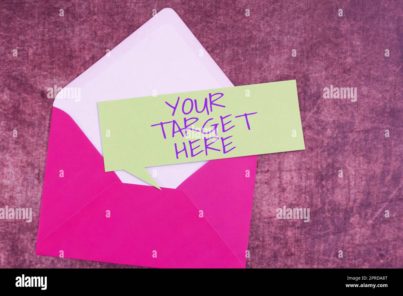 Hand writing sign Your Target Here. Conceptual photo Be focused on your ...