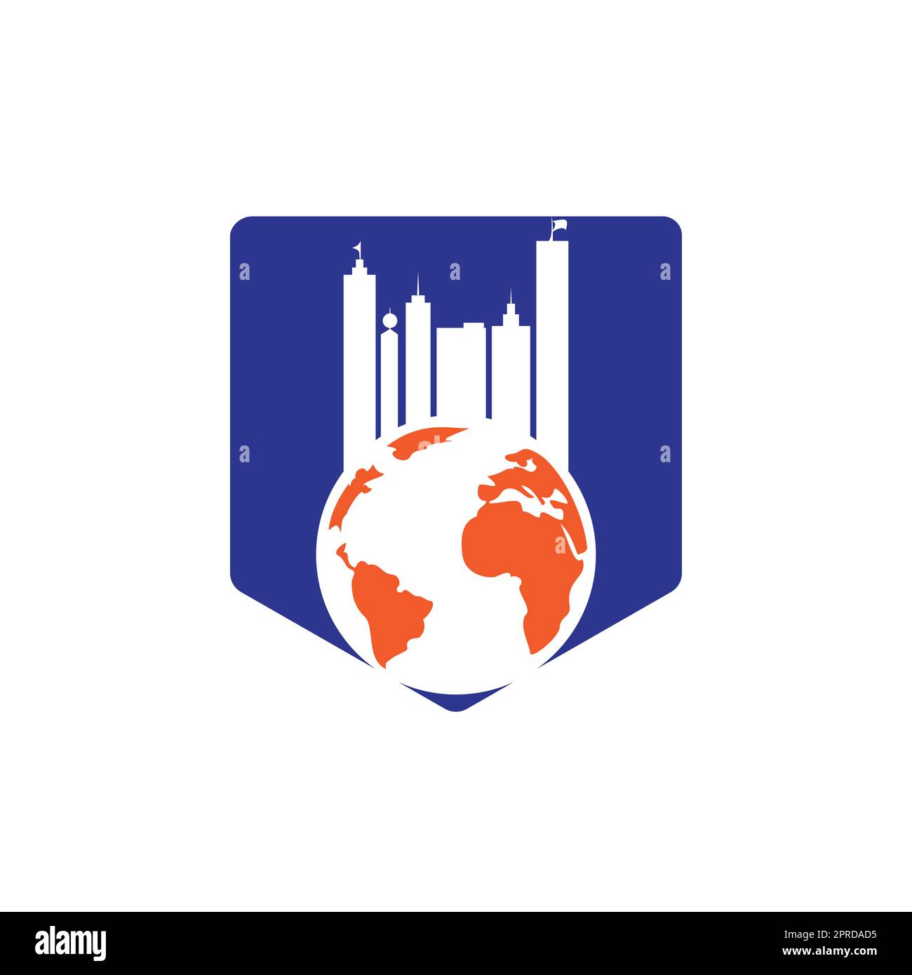 Globe city vector logo design concept. Globe and building logo design ...