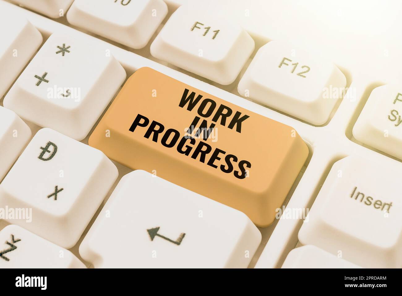 Writing displaying text Work In Progress. Internet Concept Job still being done developing ...