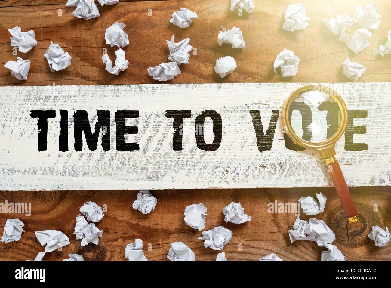 Text caption presenting Time To Vote. Business showcase Election ahead ...
