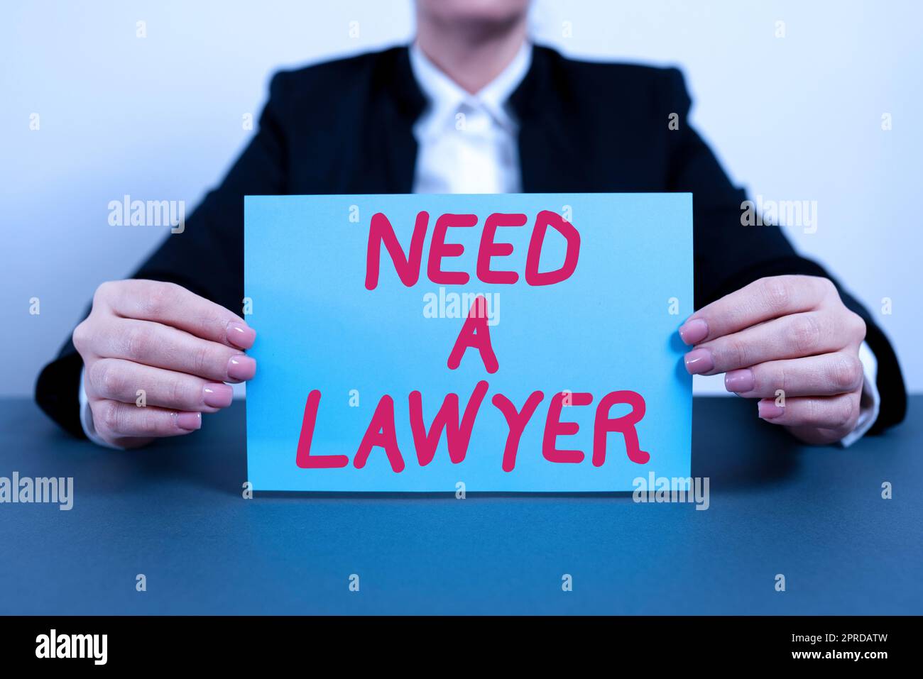 Text caption presenting Need A Lawyer. Concept meaning Offering of ...