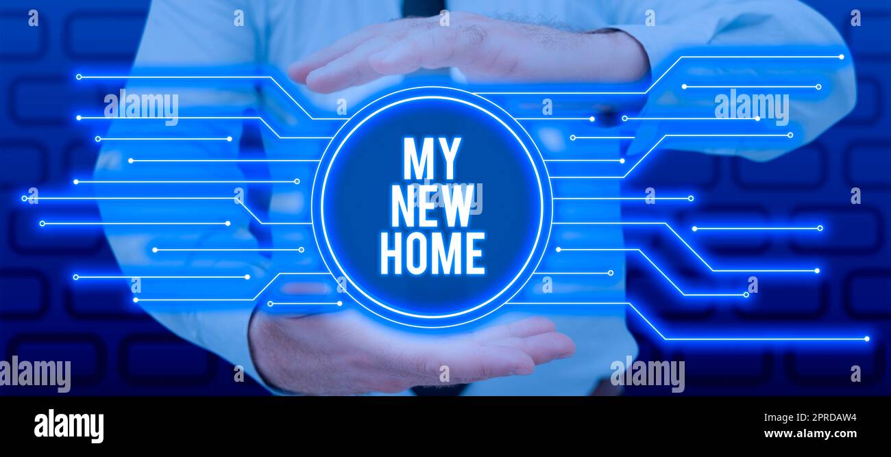 Conceptual display My New Home. Business concept Relocation moving to ... Conceptual display My New Home. Business concept Relocation moving to ...
