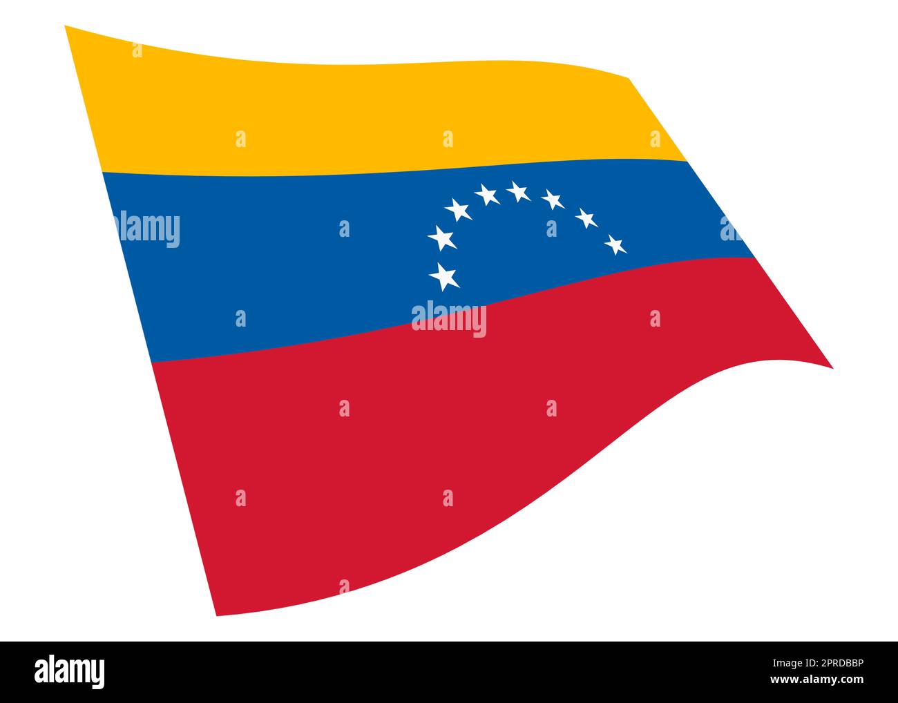 A Venezuela waving flag graphic isolated on white with clipping path 3d ...