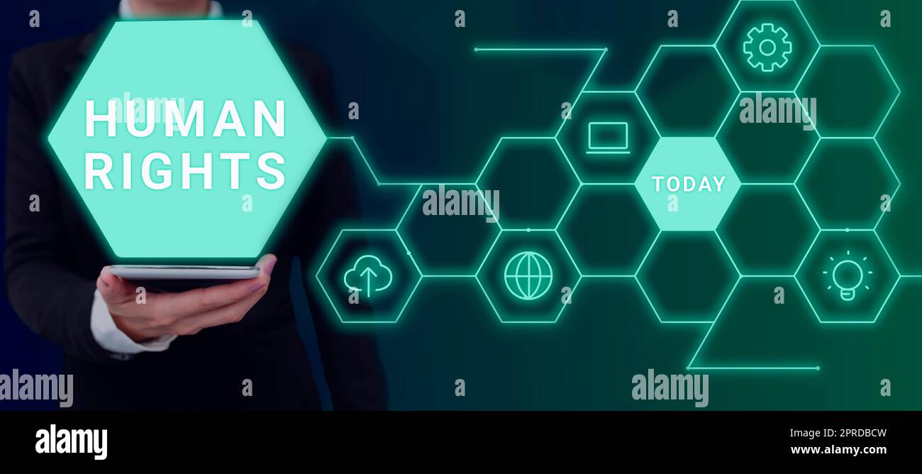 Text showing inspiration Human Rights, Internet Concept Moral ...