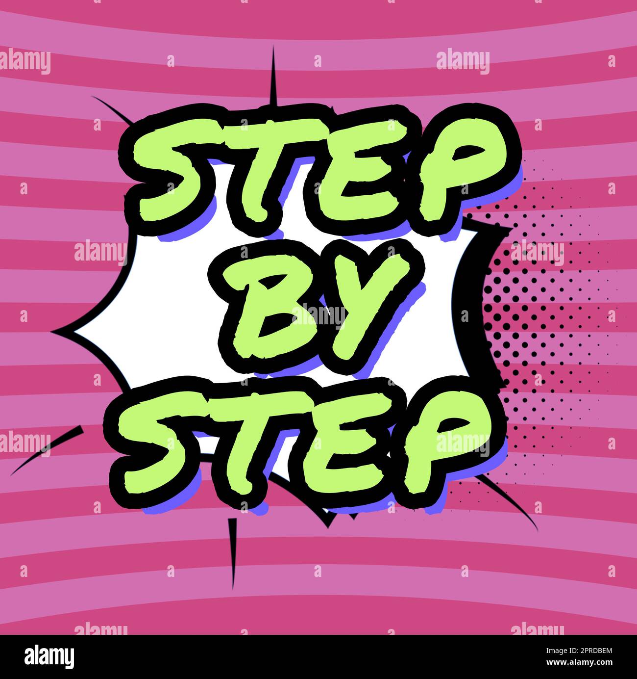 Text caption presenting Step By Step. Internet Concept Slow progress ...