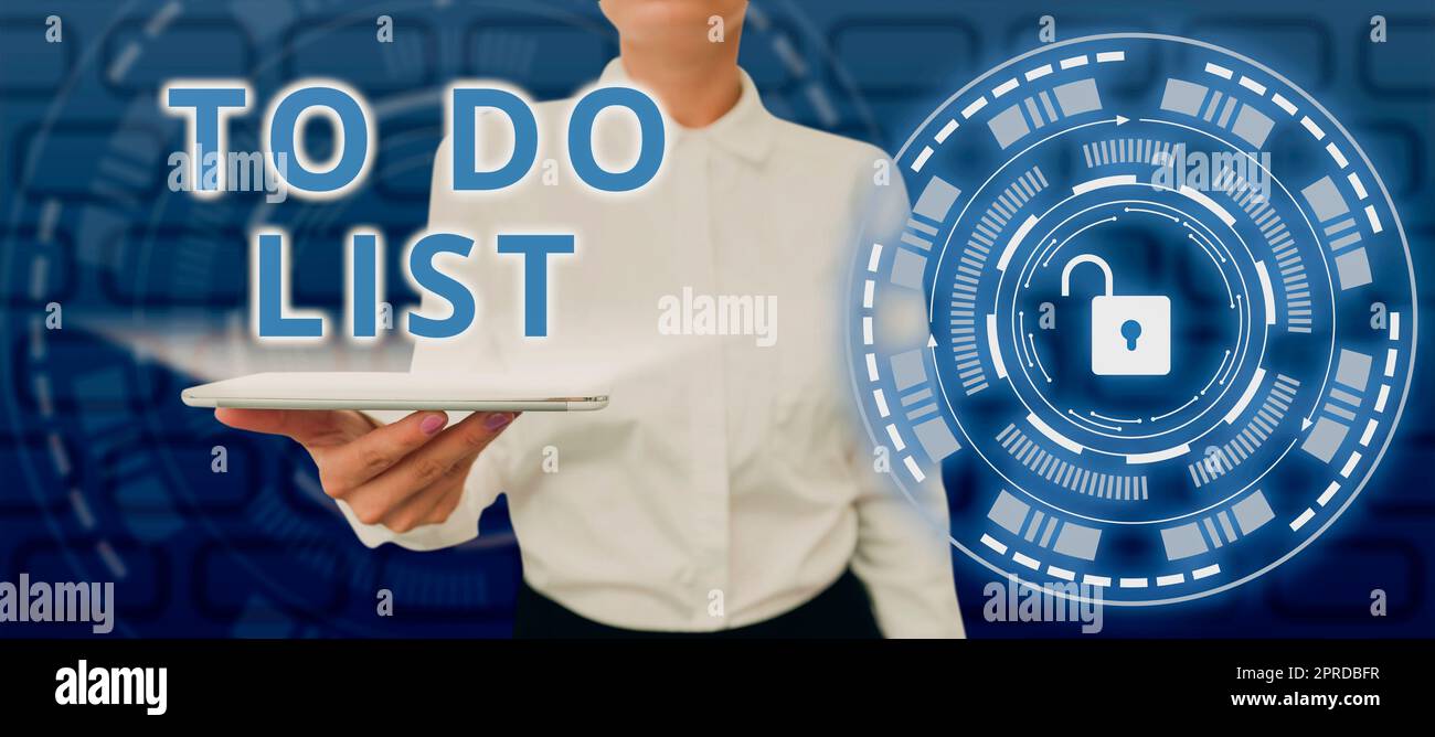 Conceptual display To Do List. Internet Concept A structure that ...