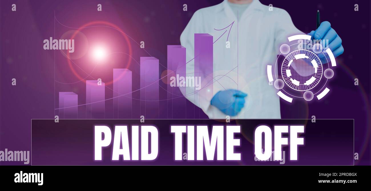 Inspiration showing sign Paid Time Off. Business concept Receiving ...